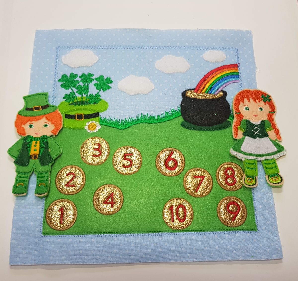 St Patrick’s Quiet book Page – Busy bag- 8×8 and dolls ITHWL – In the ...
