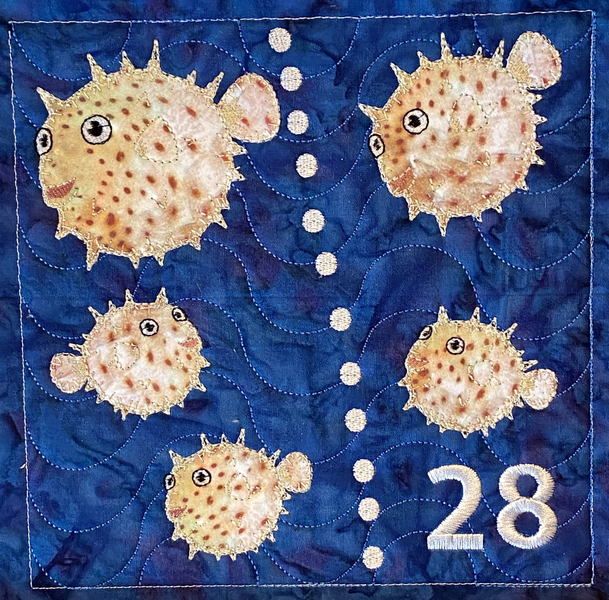 Underwater – Puffer fish 5×7 design files – ITHWL – In the Hoop with Lee