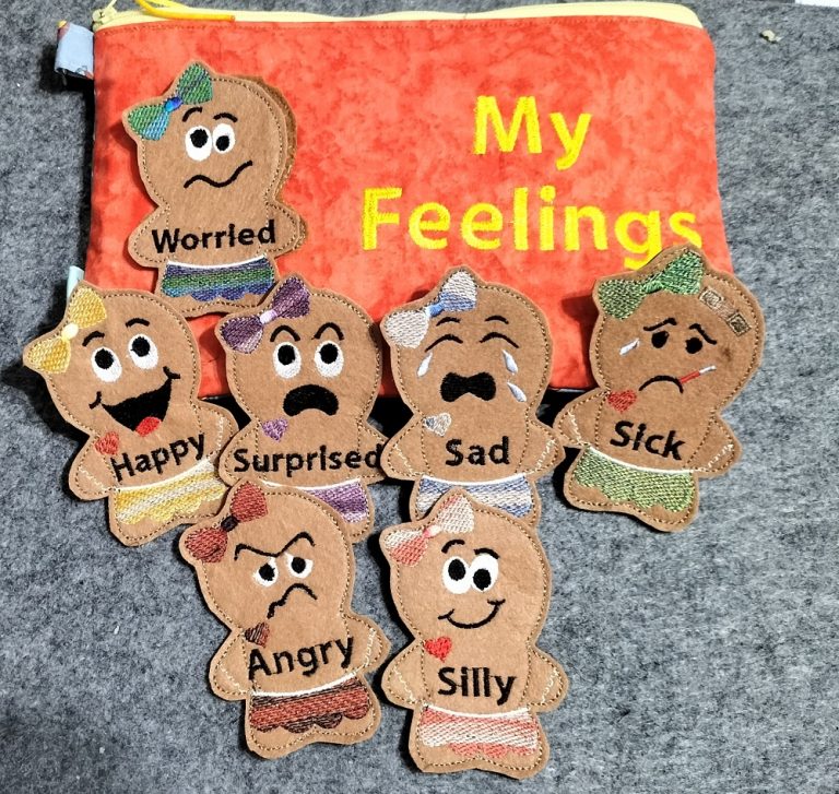 Feelings zipper bag & Girl emotion finger puppets 5×7 – ITHWL – In the ...